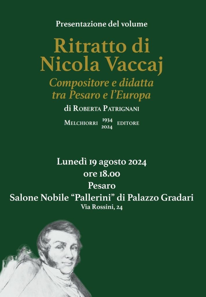Prima biografia in epoca moderna di Nicola Vaccaj